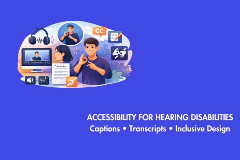 Web Accessibility for Hearing Disabilities: Captions, Transcripts ...